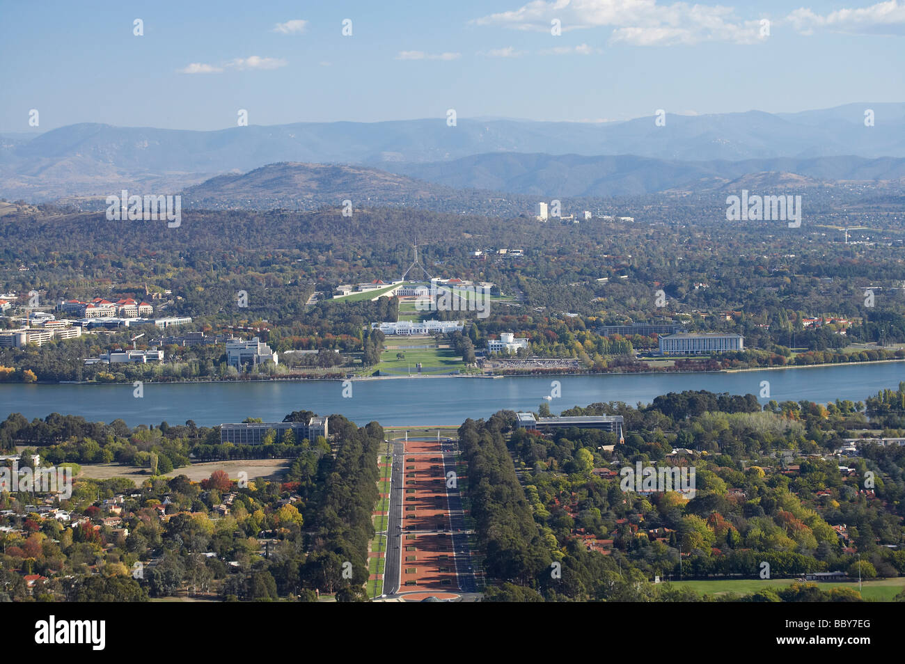 Parliament House Capital Hill Old Parliament House Lake Burley Griffin and ANZAC Parade Canberra ...