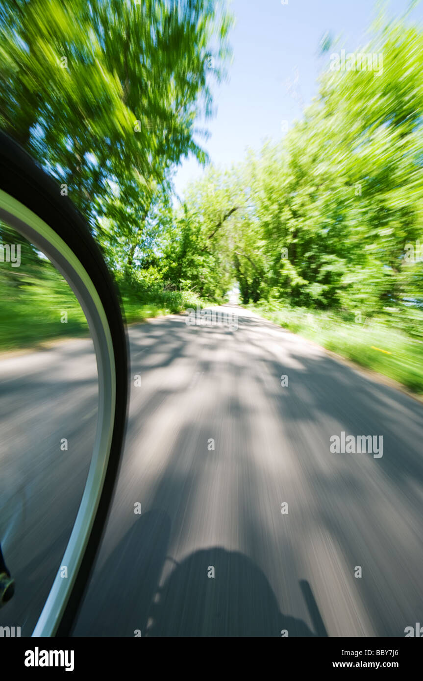 Bike speeding on trail Stock Photo - Alamy