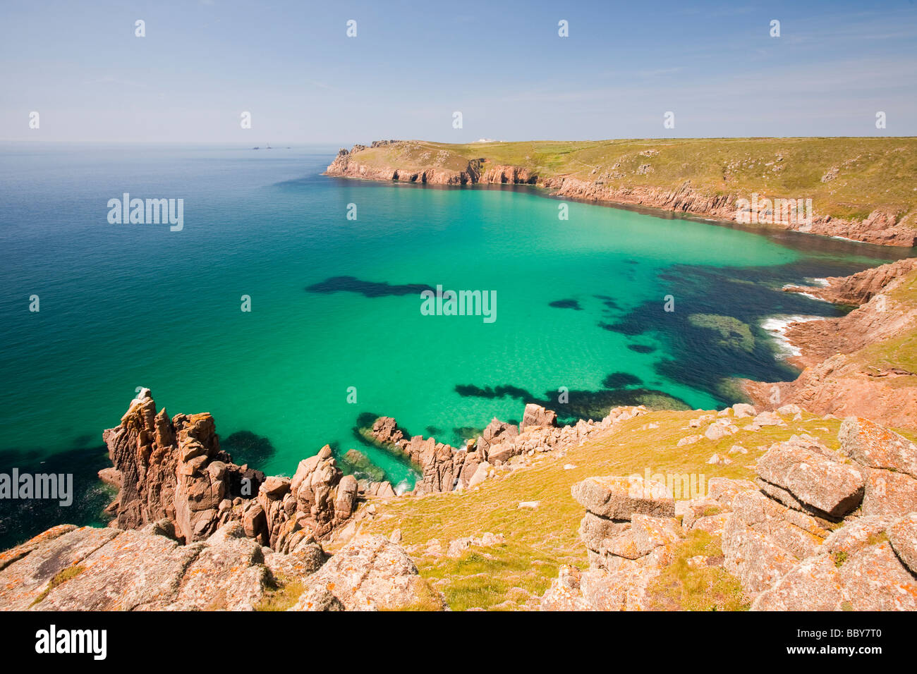 Cornish coastal scenery between Gwennap Head and Lands End Cornwall UK ...