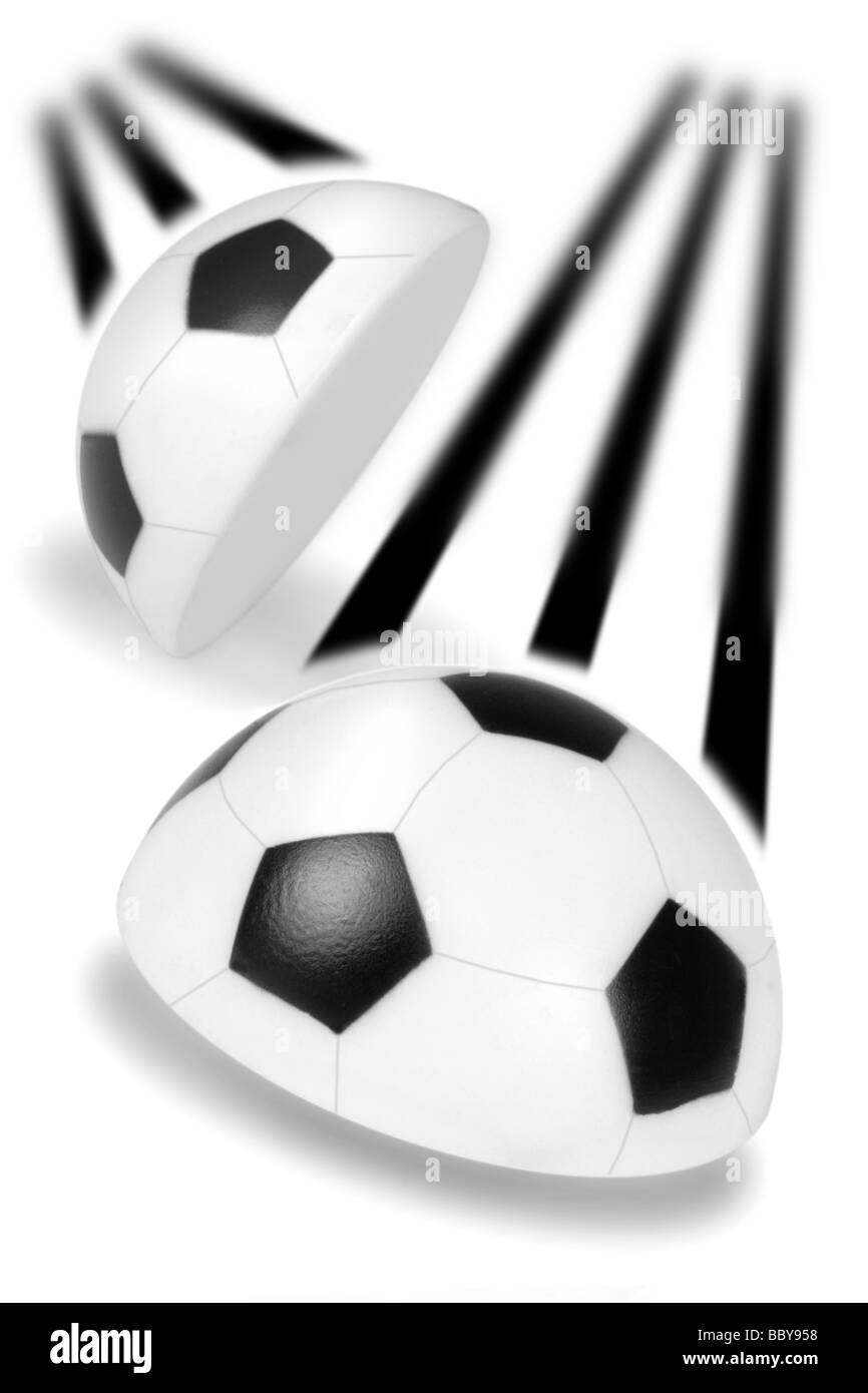 illustration of football - "a game of two halves Stock Photo - Alamy