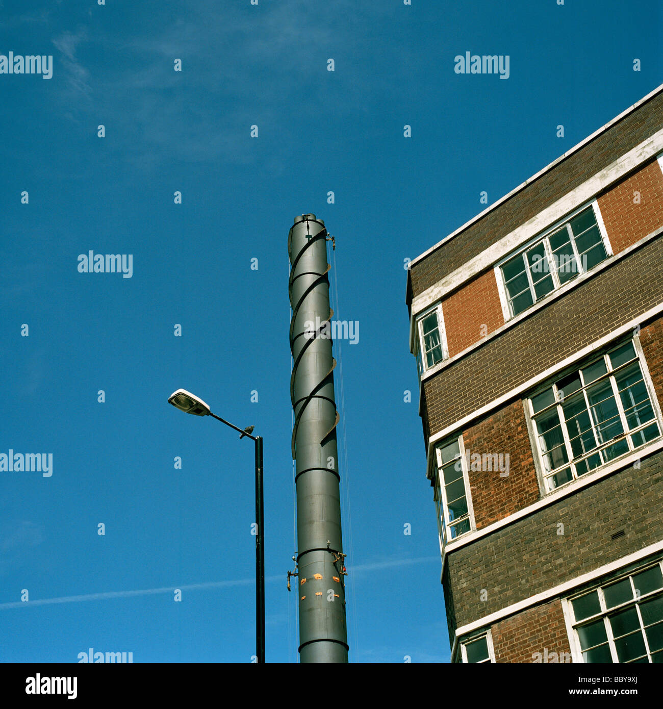 Incinerator chimney at the Royal London Hospital in Whitechapel Stock ...