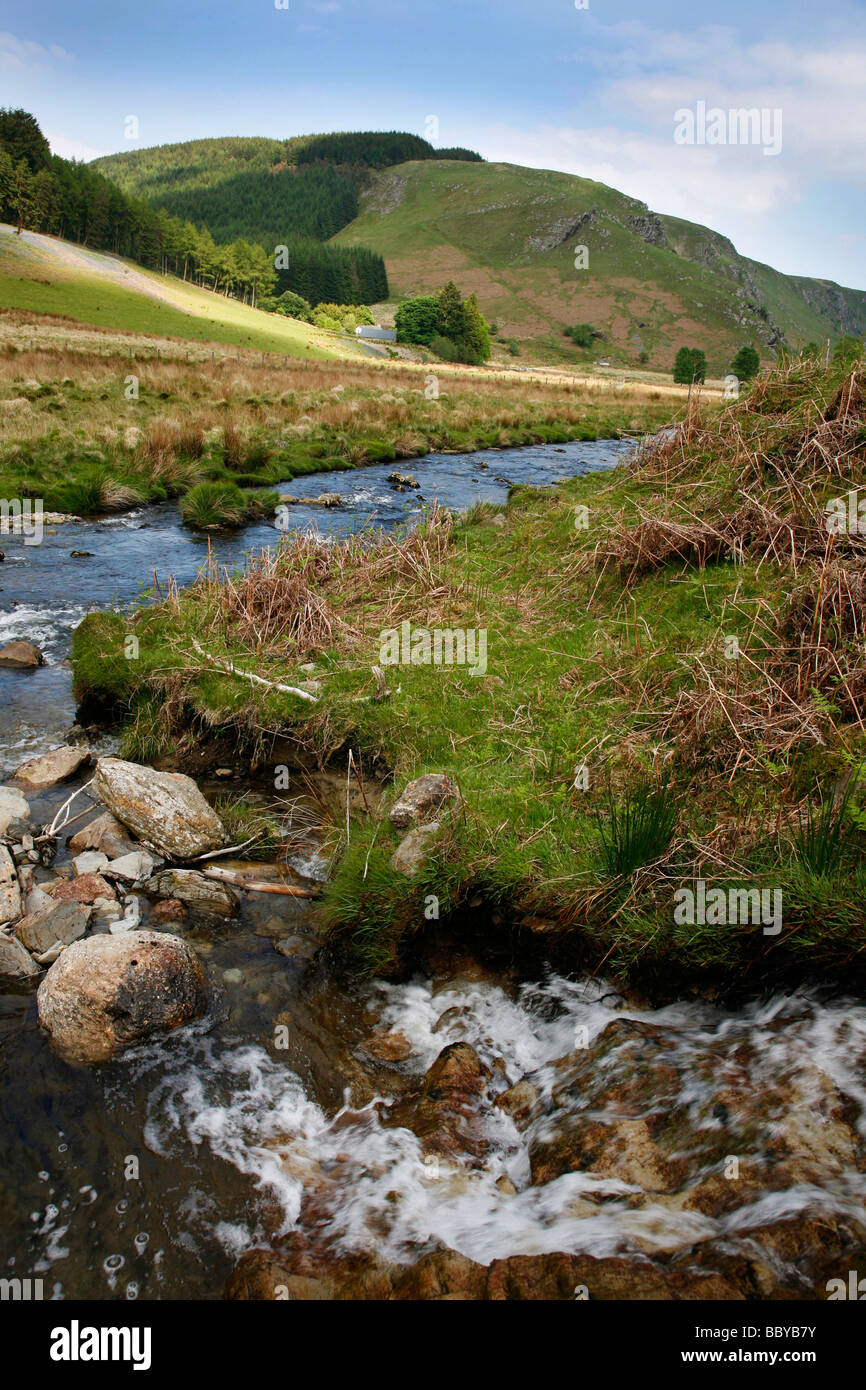 The River Irfon flowing through Abergwesyn Pass near the small spa town ...