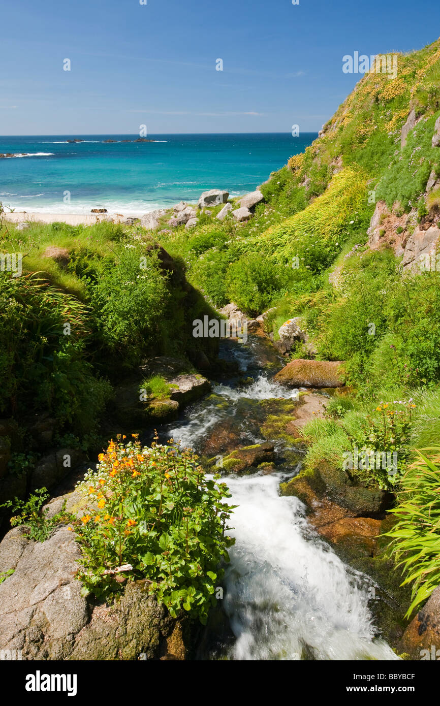 Portheras beach cornwall hi-res stock photography and images - Alamy