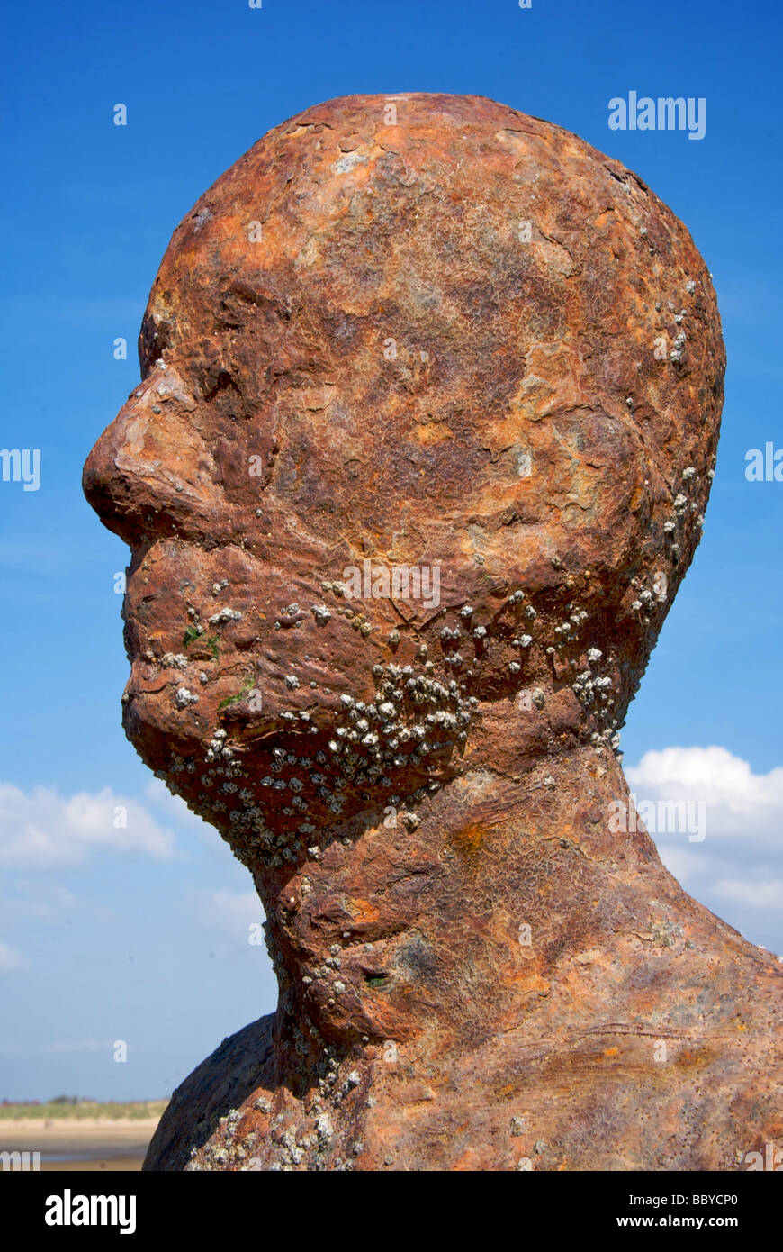 Another Place Anthony Gormley sculpture installation of 100 cast-iron ...