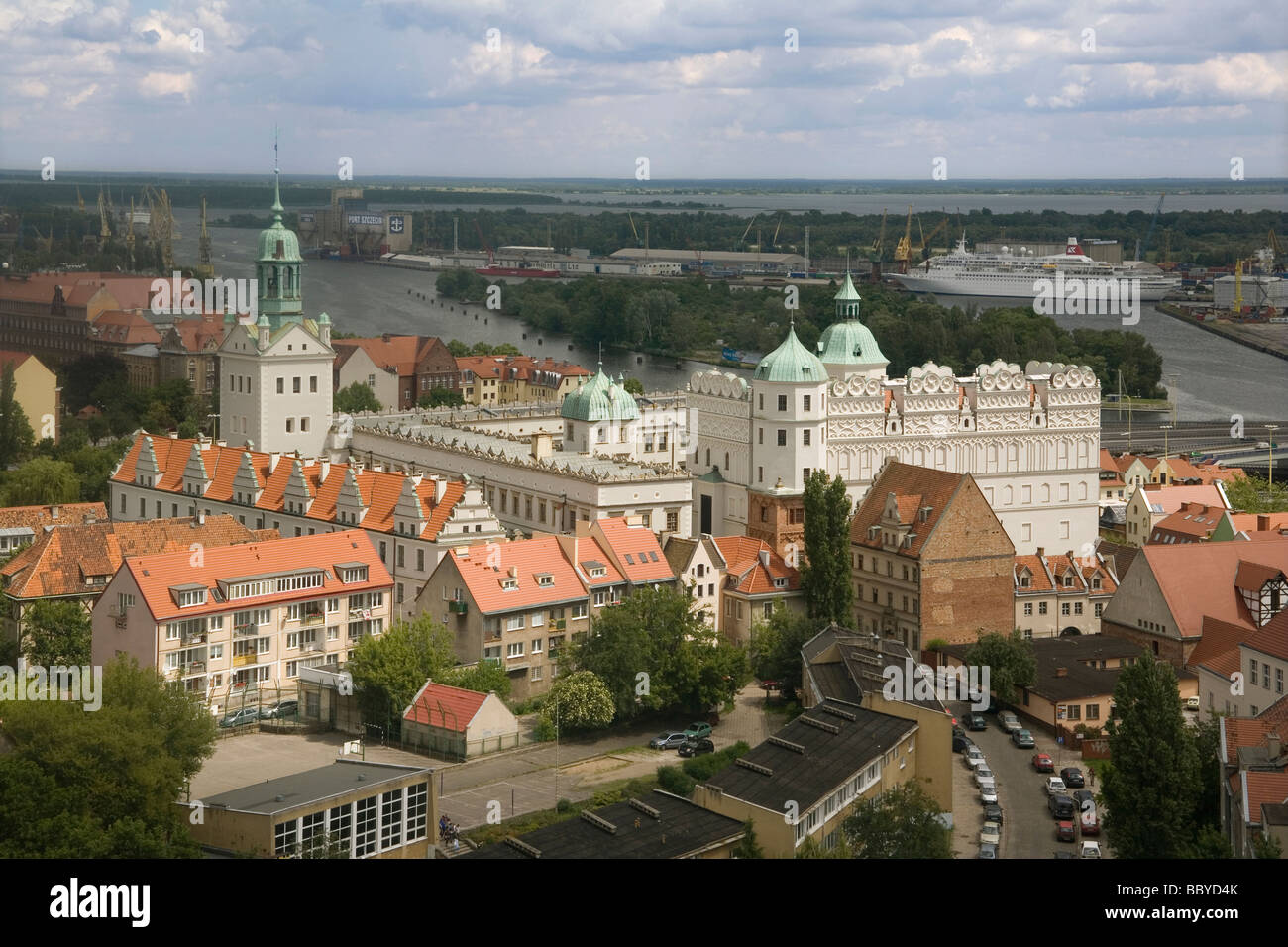 Poland Szczecin castle & port Stock Photo - Alamy