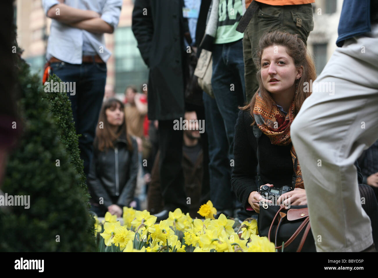 protesters during the g20 protest in london protesting against bankers ...
