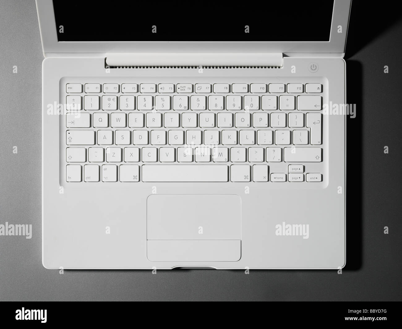 Laptop keyboard viewed from above Stock Photo - Alamy