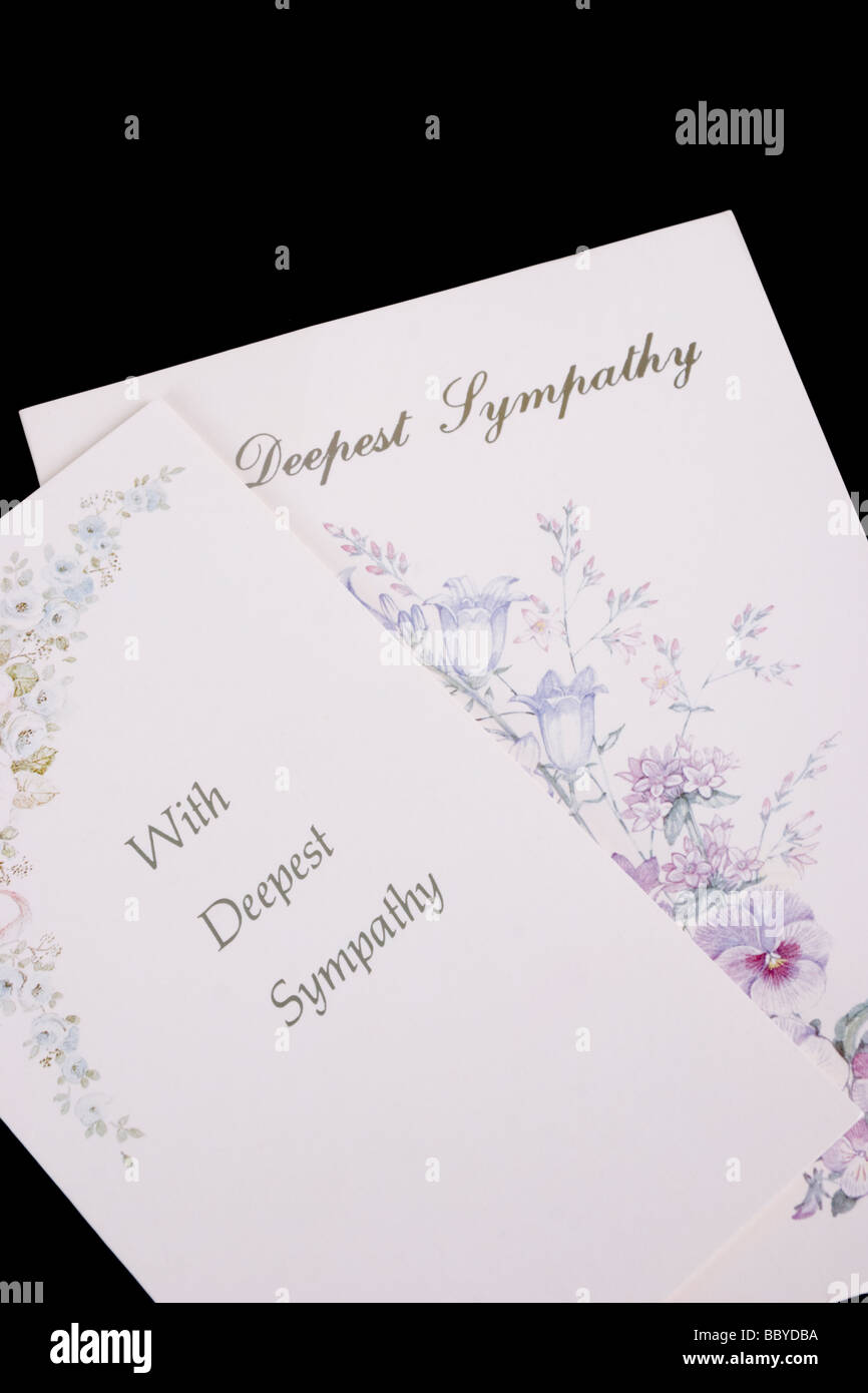 Cards expressing deepest sympathy Stock Photo - Alamy