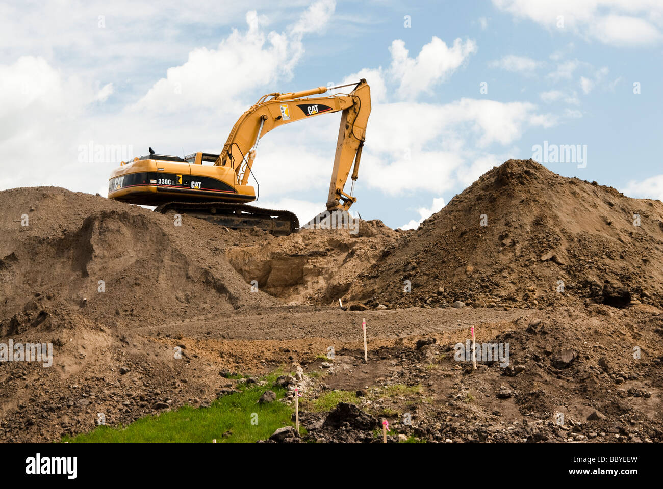 construction equipment at a construction site in Minnesota Stock Photo ...