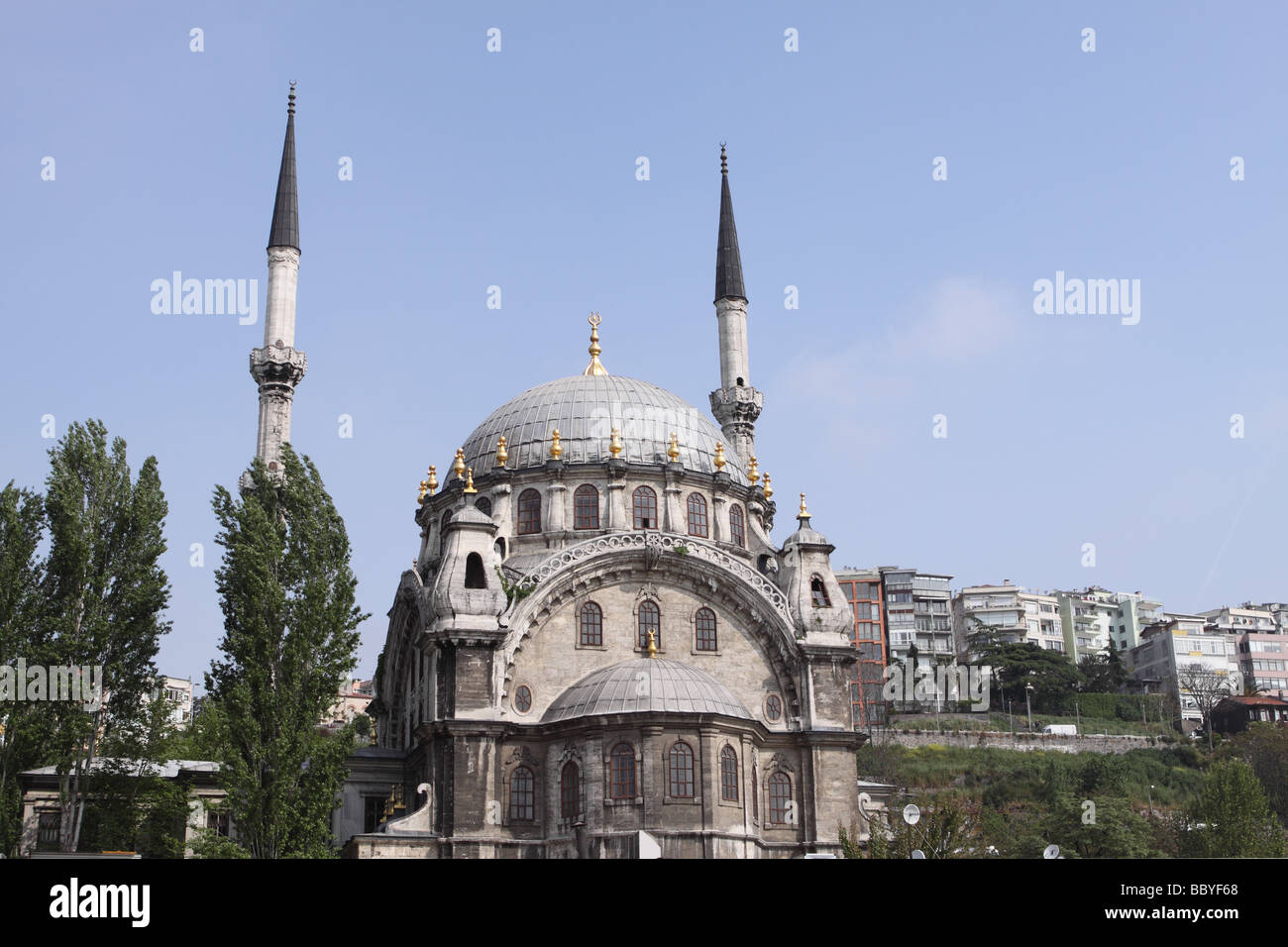Istanbul Turkey the Nusretiye Mosque in the Tophane area of Beyoglu ...