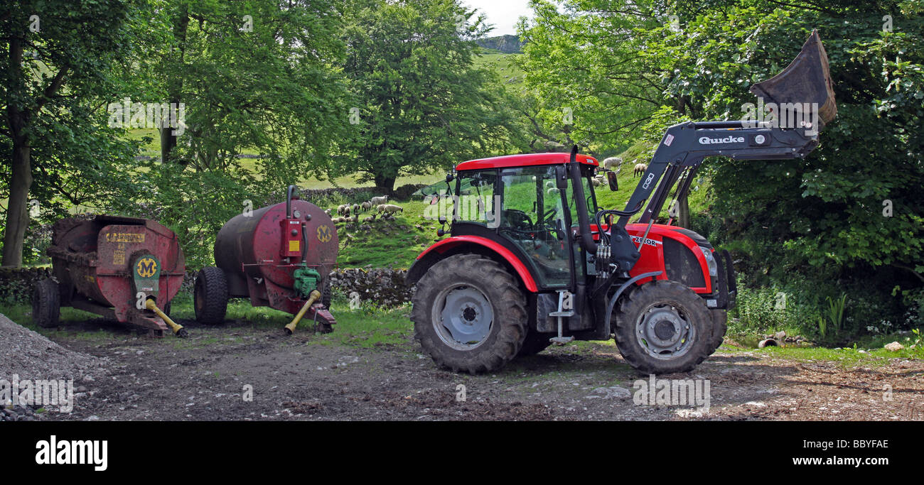 Tractor on a farm in England Stock Photo - Alamy