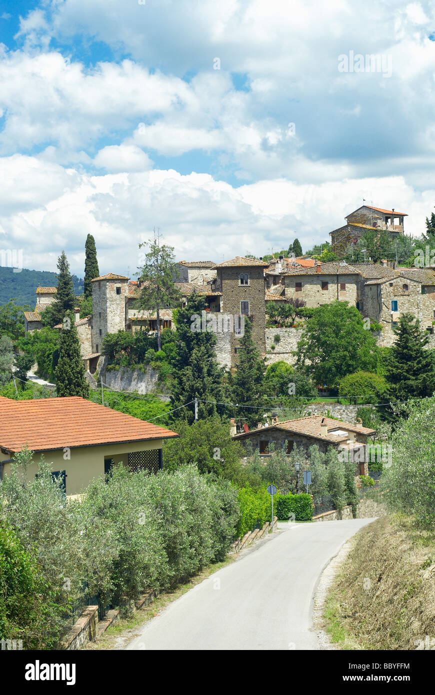 Tuscany houses rooves hi-res stock photography and images - Alamy