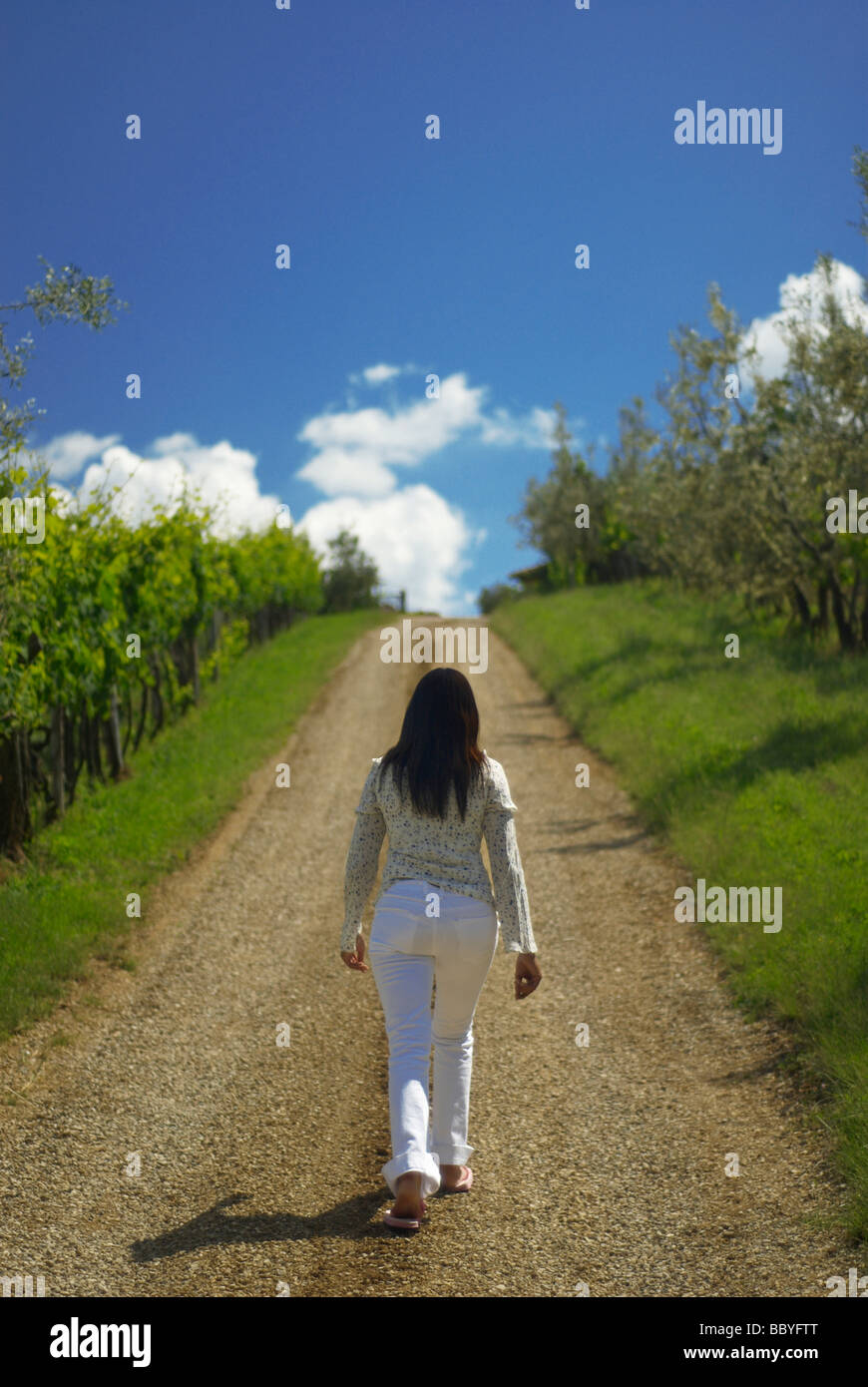 Solo woman pathway hi-res stock photography and images - Alamy