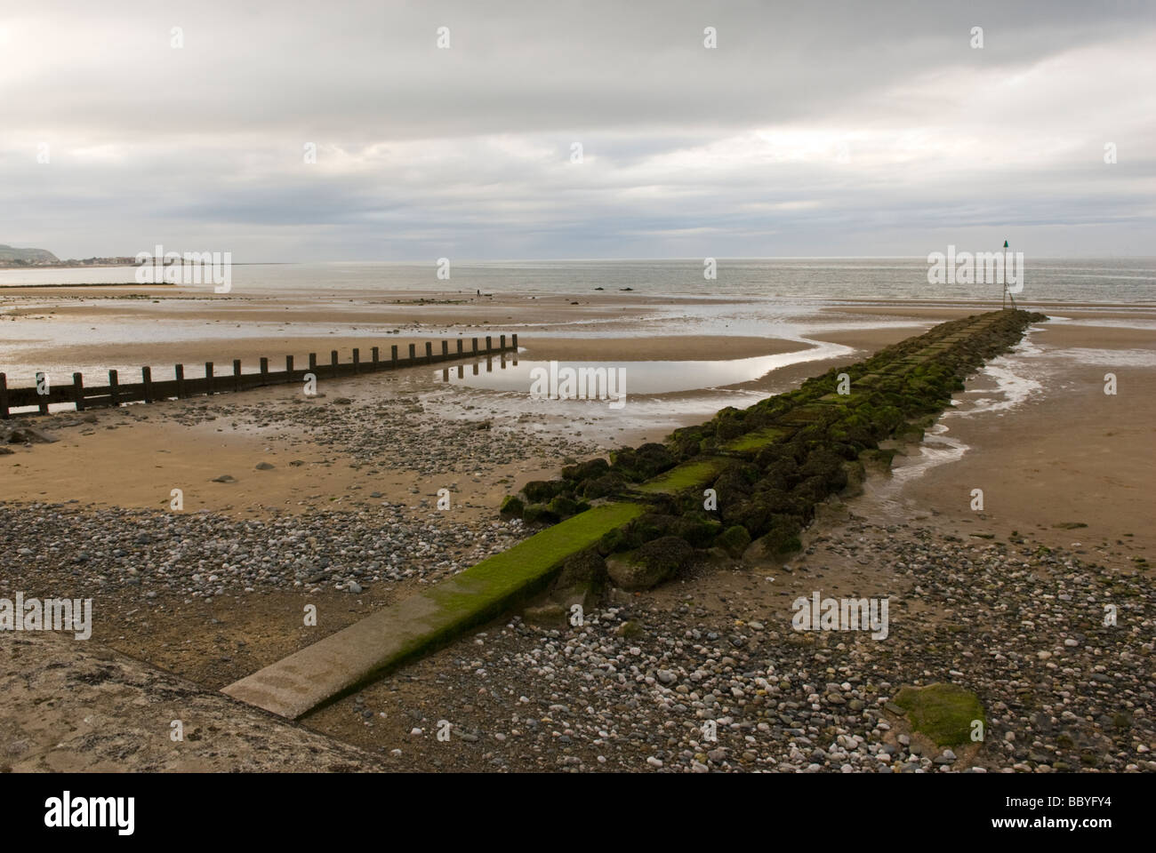 Early evening at Colwyn Bay beach Conwy Wales Stock Photo - Alamy