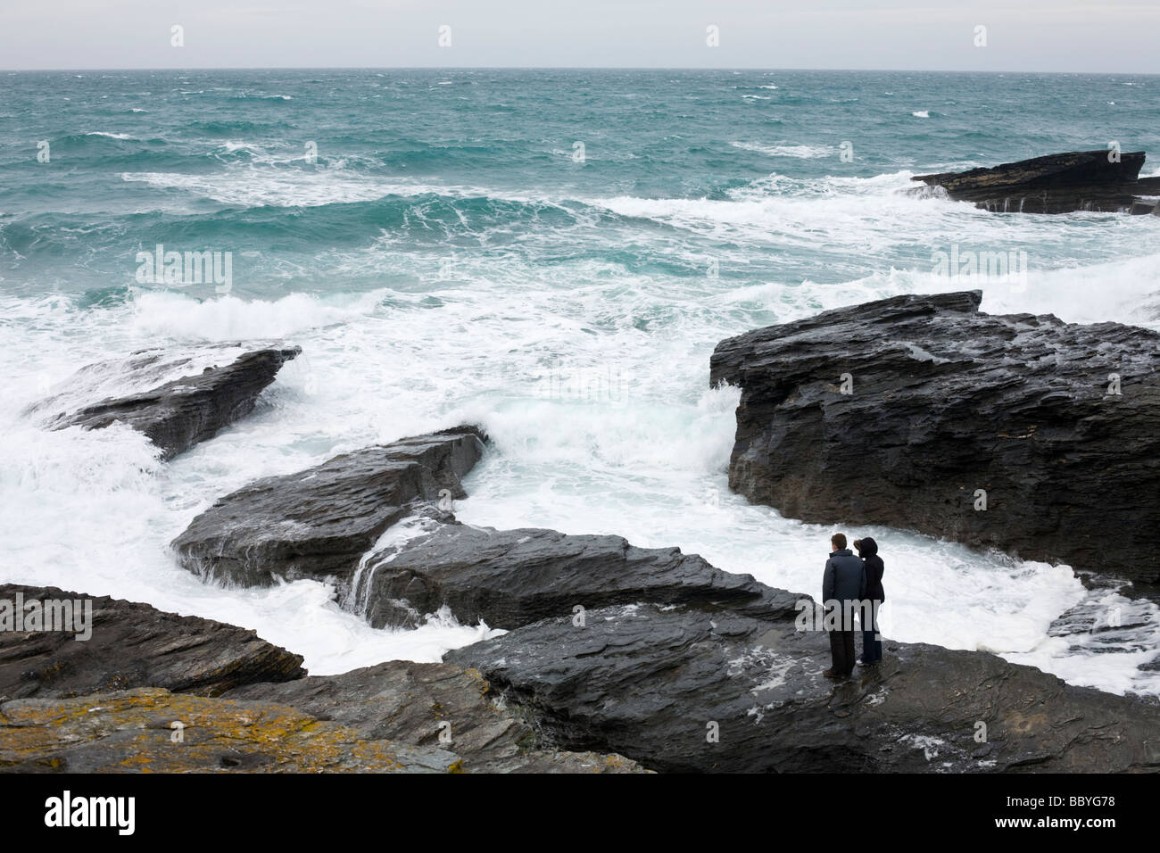 Trebarwith Strand Cornwall Stock Photo - Alamy