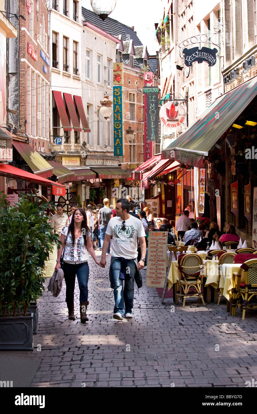 street life brussels Stock Photo - Alamy