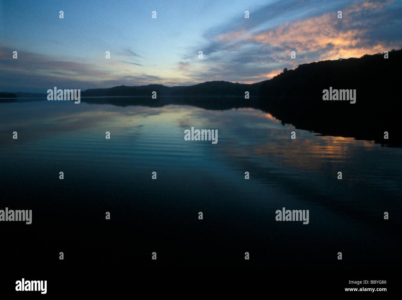 Little Hawk Lake, Haliburton County, Ontario, Canada at Dawn Stock ...