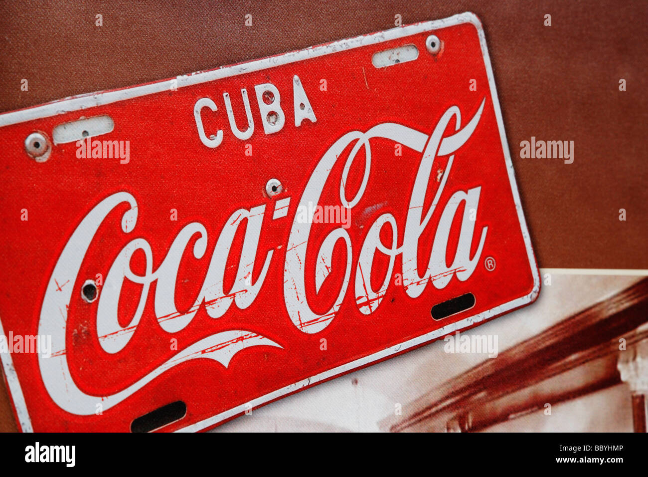 Coca Cola License Plate Havana Cuba Stock Photo - Alamy