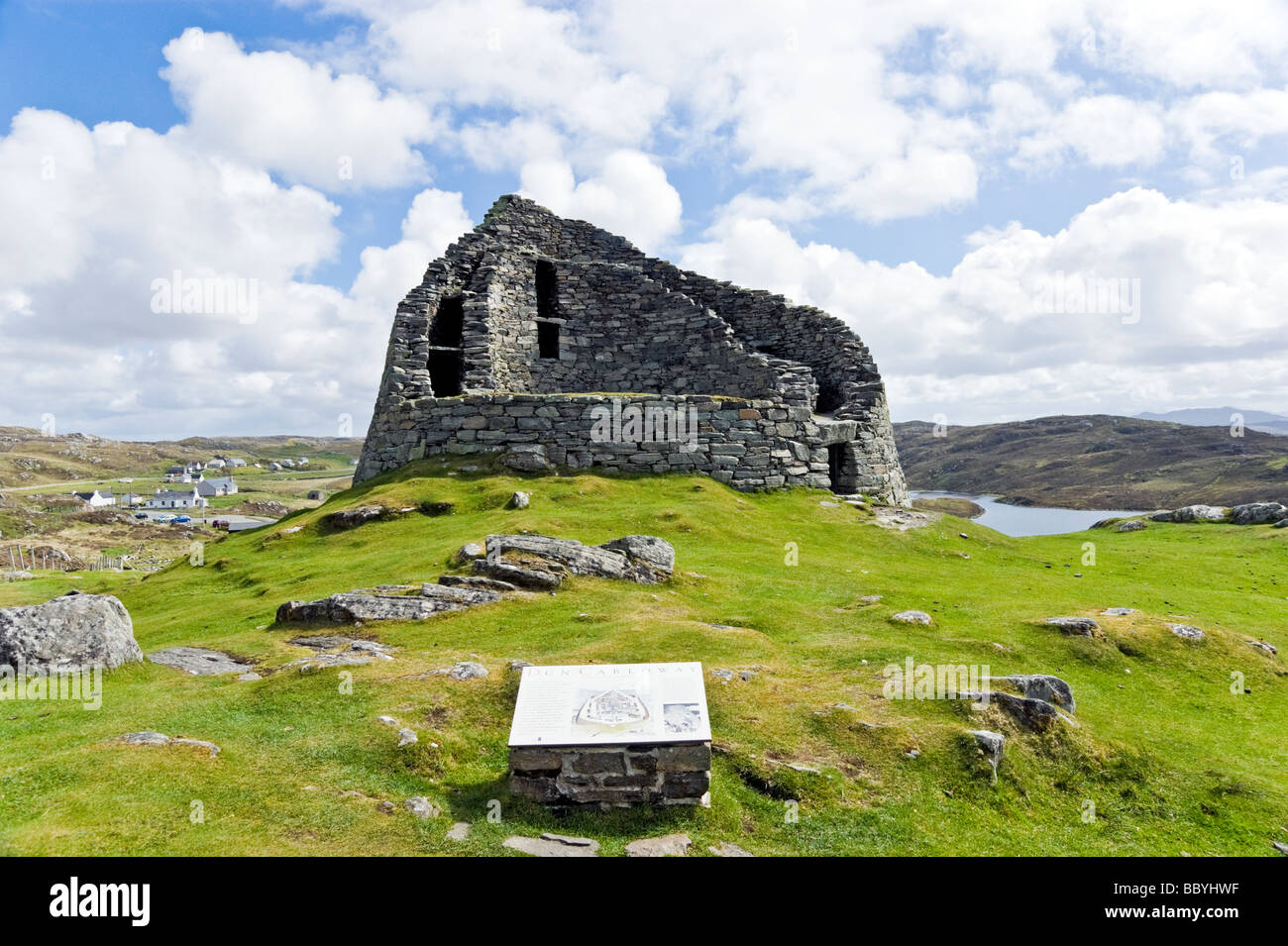 Doune Broch Carloway on the west coast of Lewis in the outer Hebrides ...