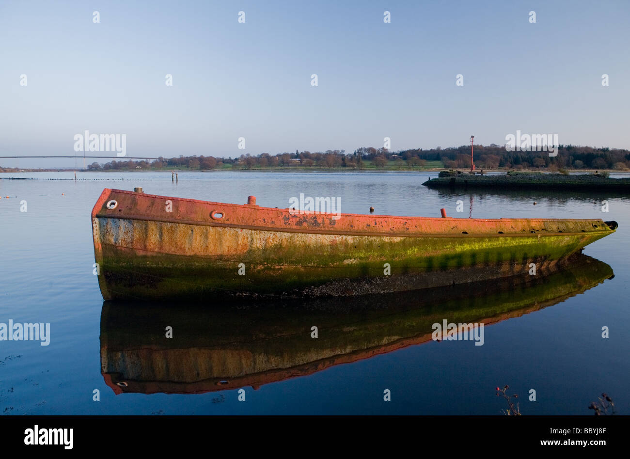 Shipwrecks in Bowling Harbour, West Dunbartonshire, Scotland Stock ...