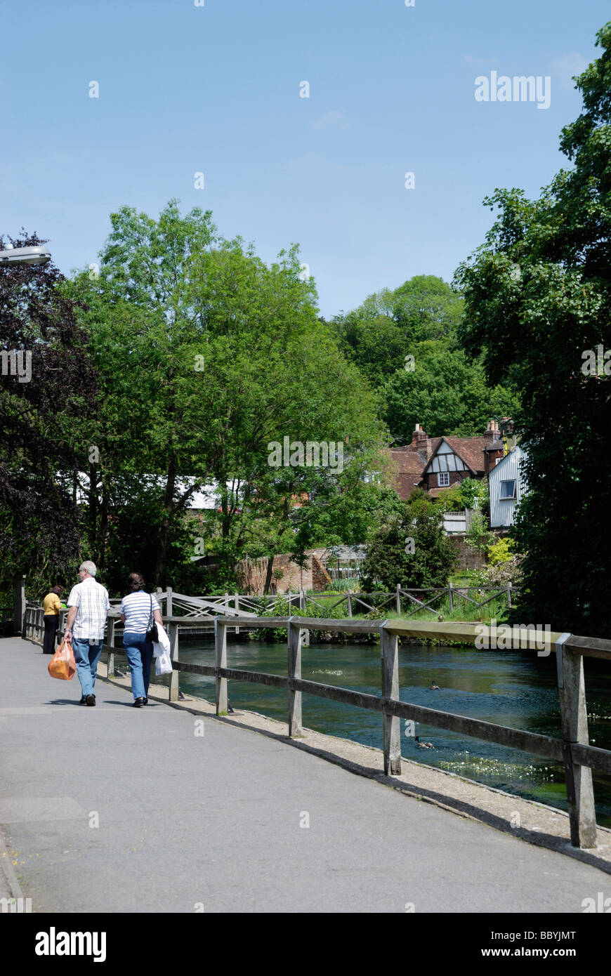 The River Itchen at Winchester Hampshire England Stock Photo - Alamy