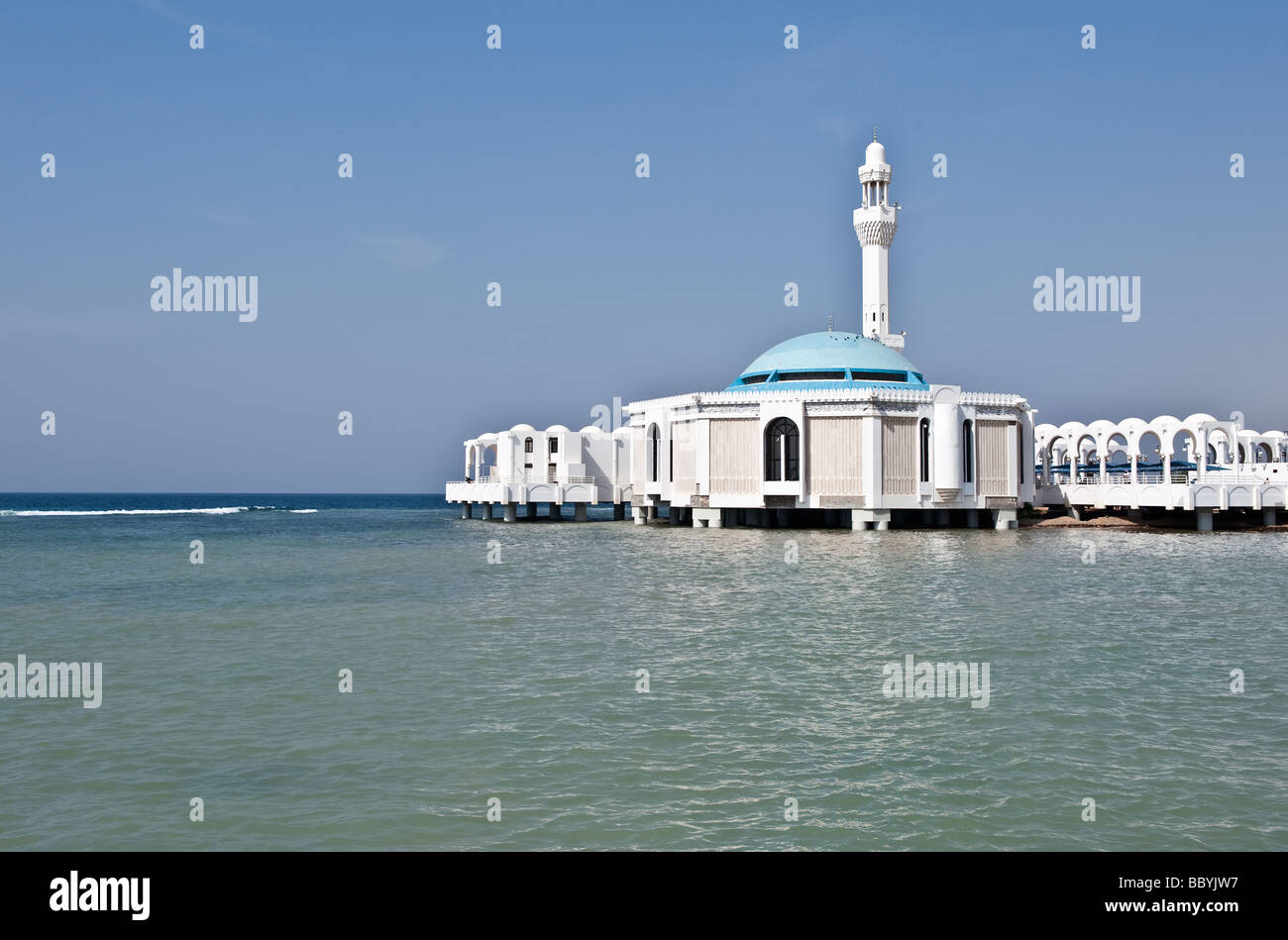 Jeddah the Sea Mosque in the Corniche area Stock Photo - Alamy