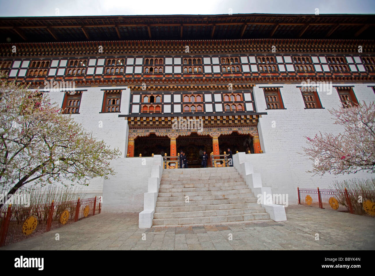 Entrance of Tashi Chho Dzong (Tashichoedzong) Royal Palace Thimphu ...