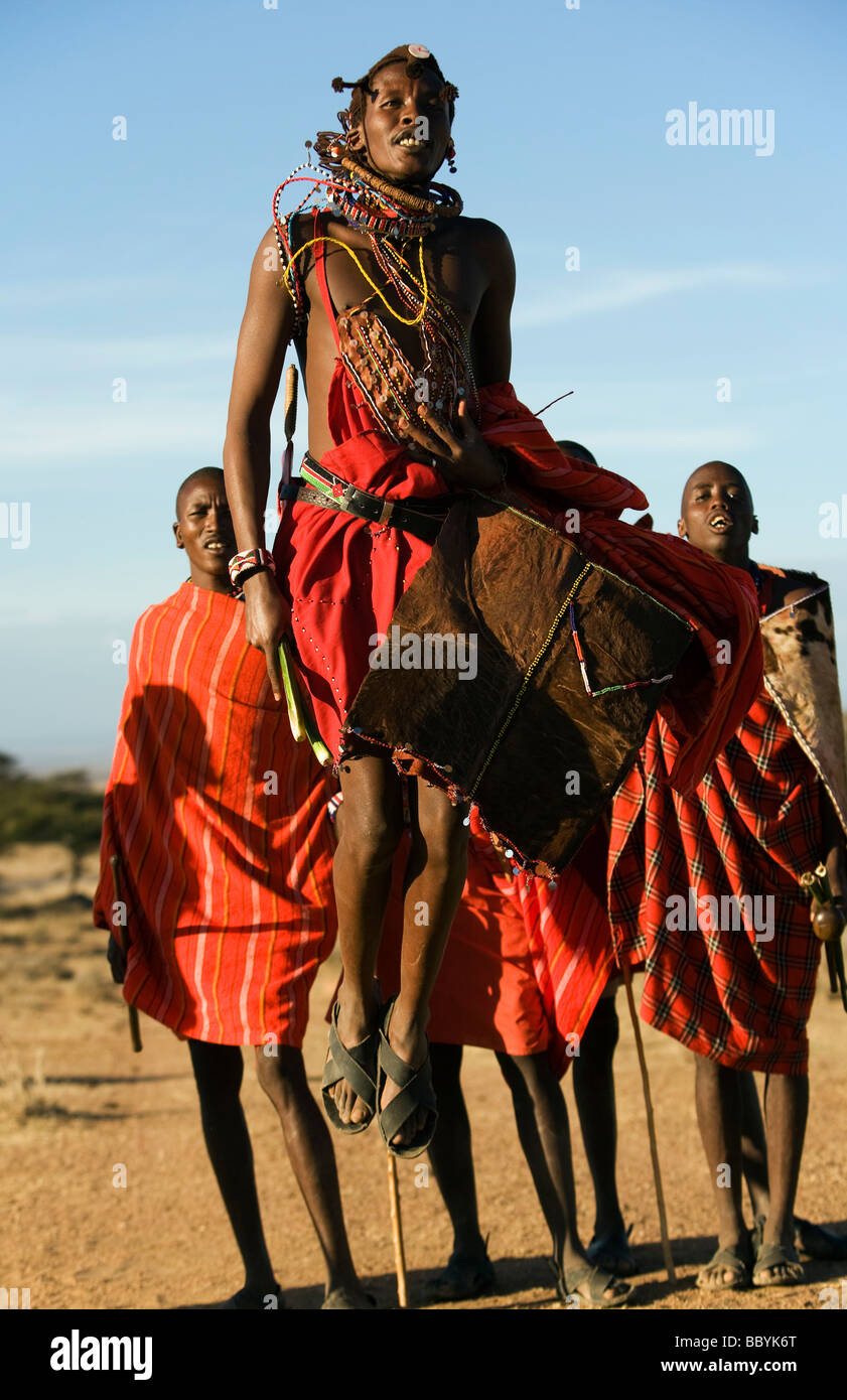 Maasai Warriors Jumping - Maji Moto Maasai Village - near Narok, Kenya ...