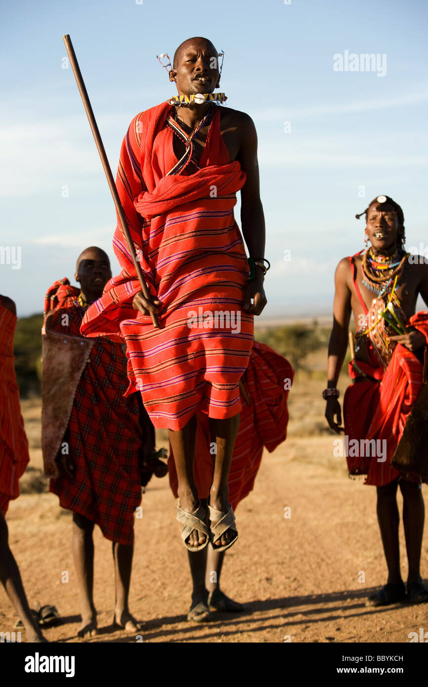 Maasai Warriors Jumping - Maji Moto Maasai Village - near Narok, Kenya ...