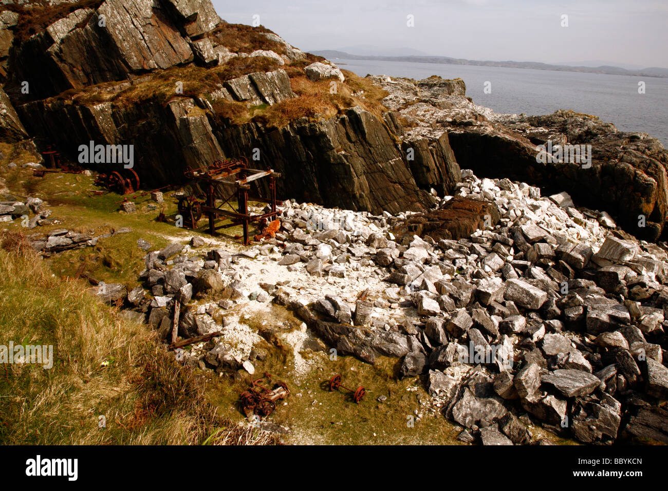 The old Marble quarry on the isle of Iona,Inner Hebrides,Isle of Mull ...