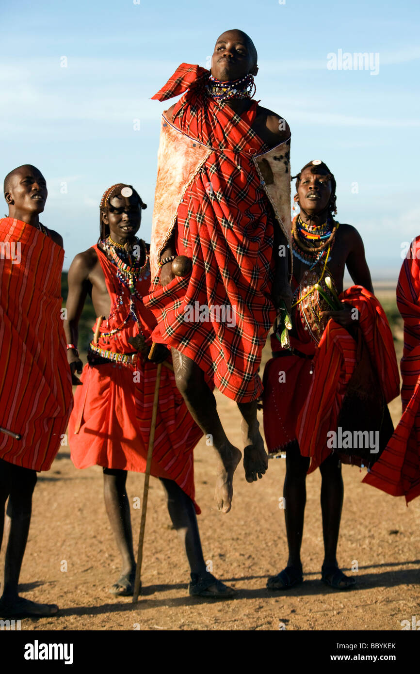 Maasai Warriors Jumping - Maji Moto Maasai Village - near Narok, Kenya ...