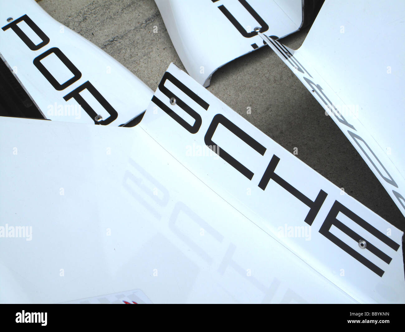 Porsche Le Mans race car LMGT 2 body panels parts Stock Photo - Alamy