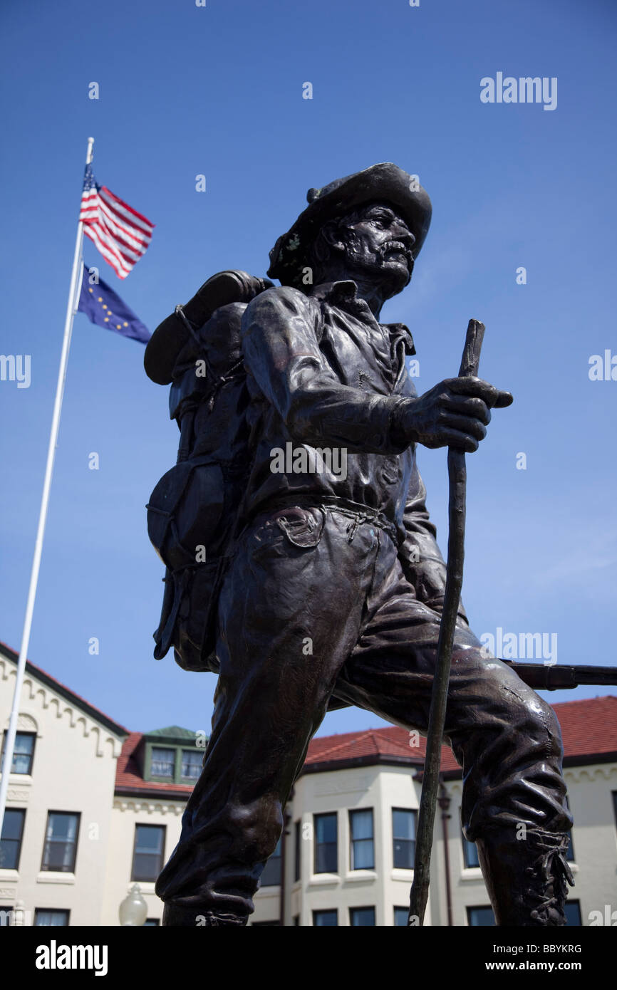 Prospector Statue Pioneer Home Sitka Southeast Alaska Stock Photo - Alamy