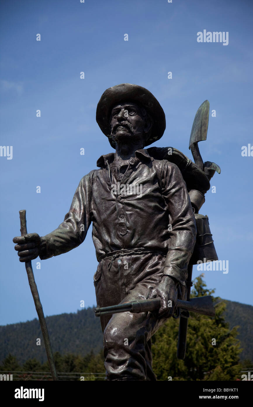 Prospector Statue Pioneer Home Sitka Southeast Alaska Stock Photo - Alamy