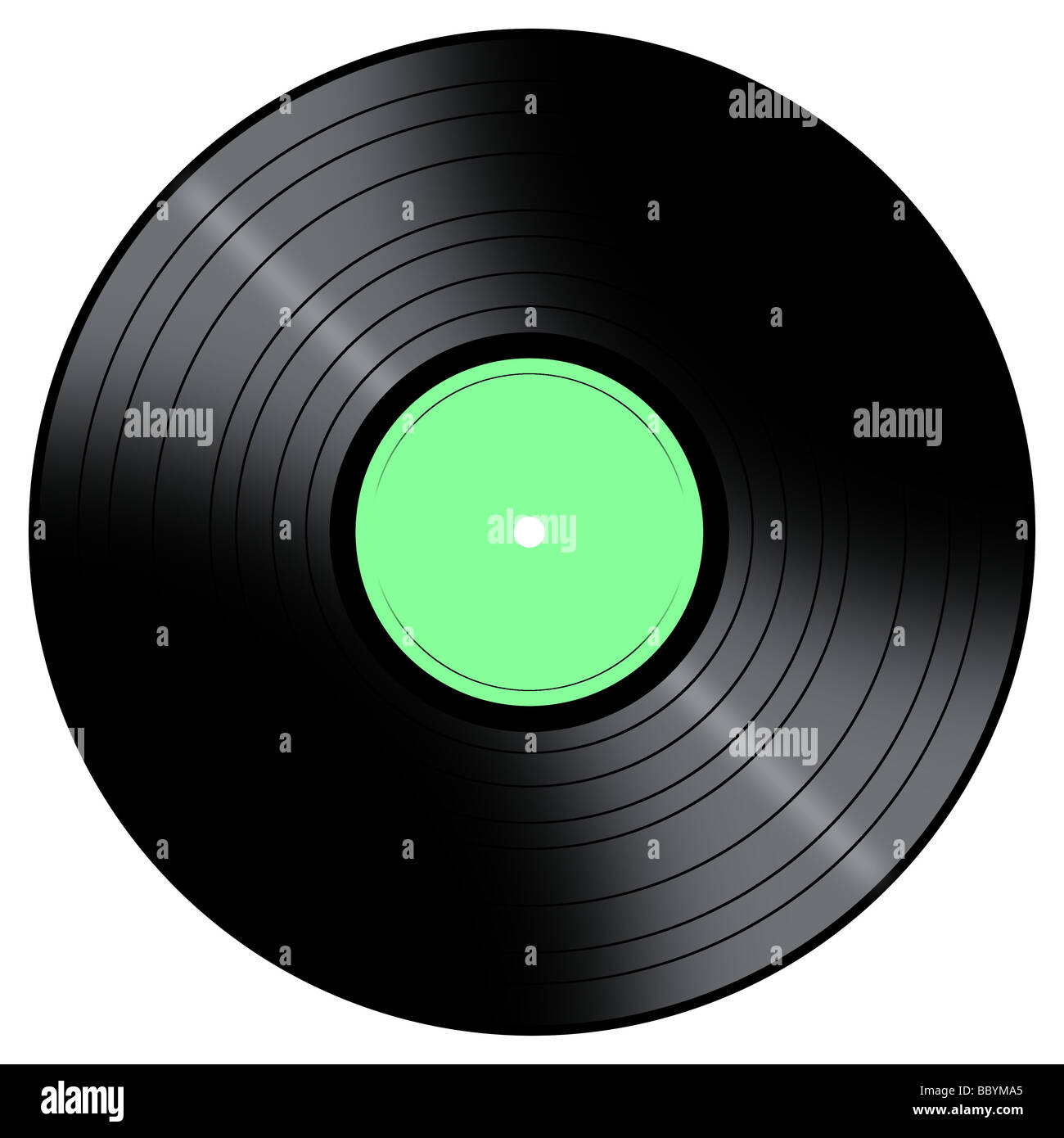 Vinyl Record Green Stock Photo - Alamy