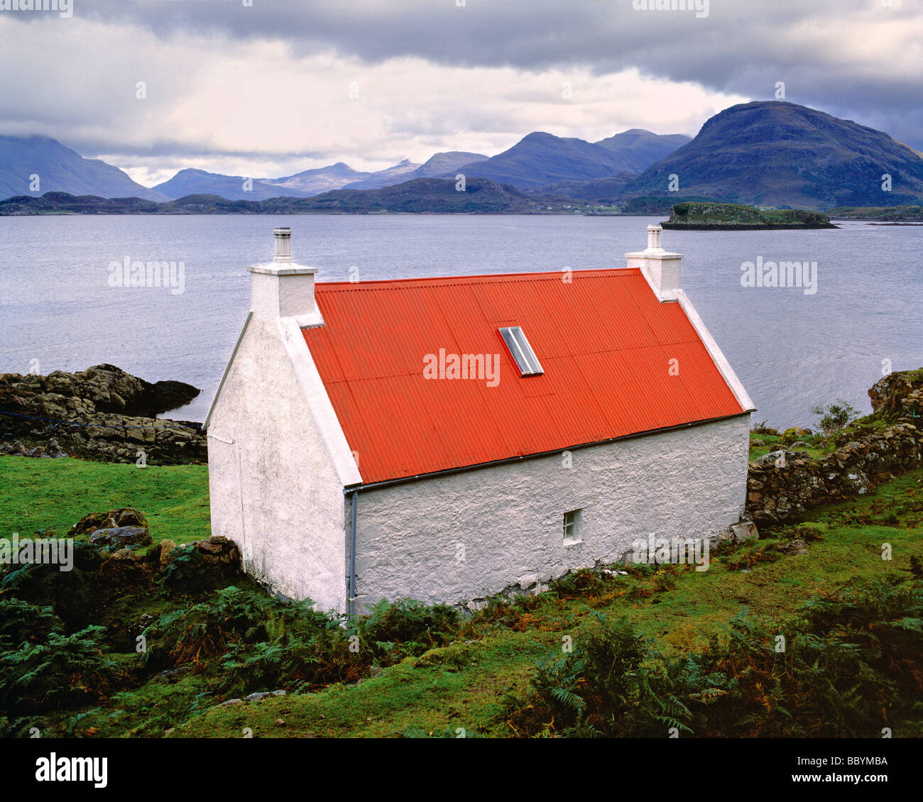 Red roofed home near Applecross faces the Inner Sound in the NW ...