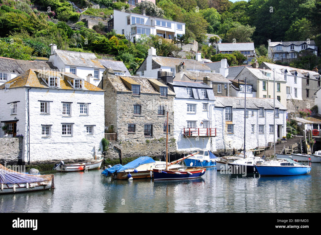 Harbour view, Polperro, Cornwall, England, United Kingdom Stock Photo ...