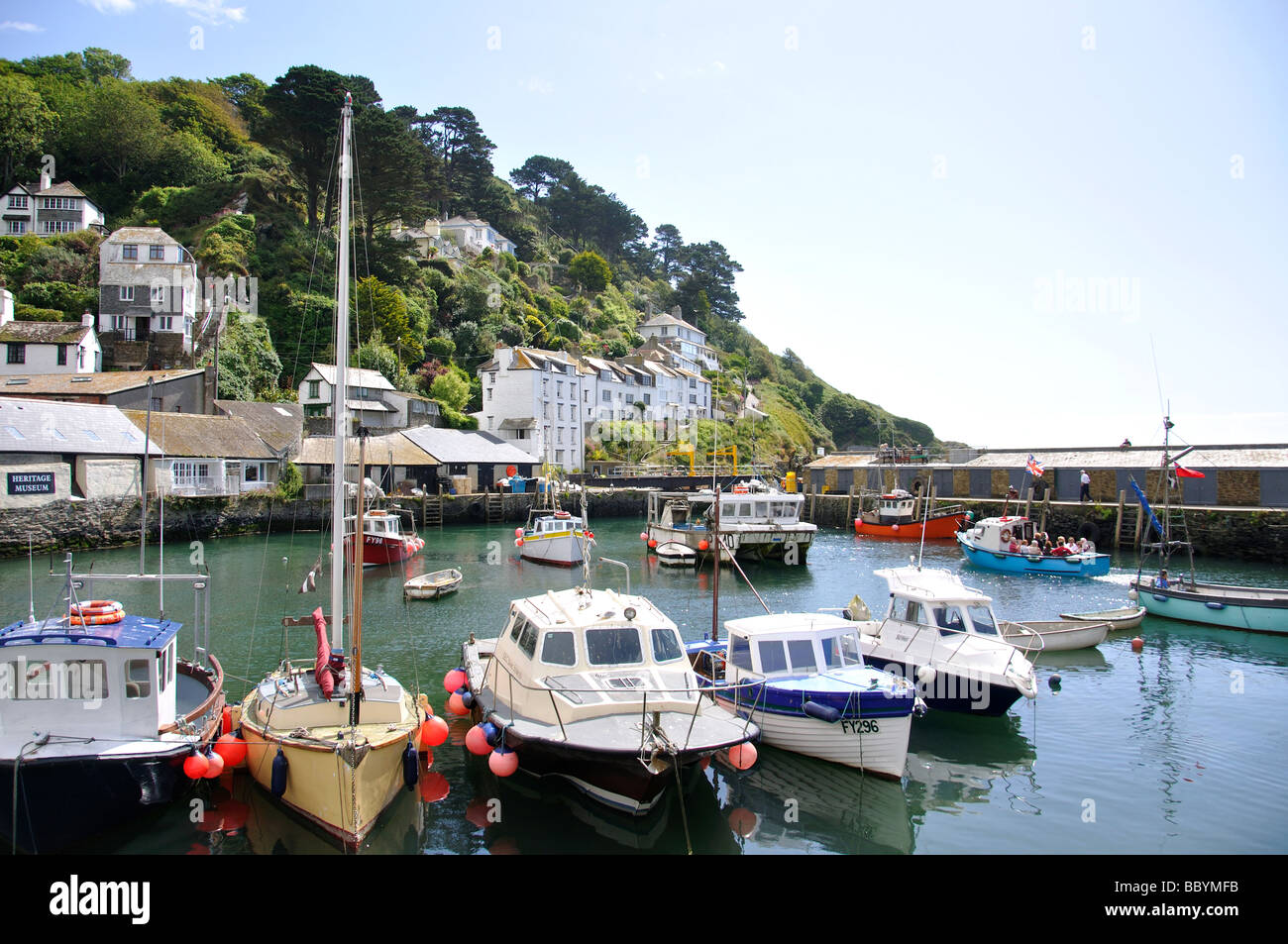 Harbour view, Polperro, Cornwall, England, United Kingdom Stock Photo ...