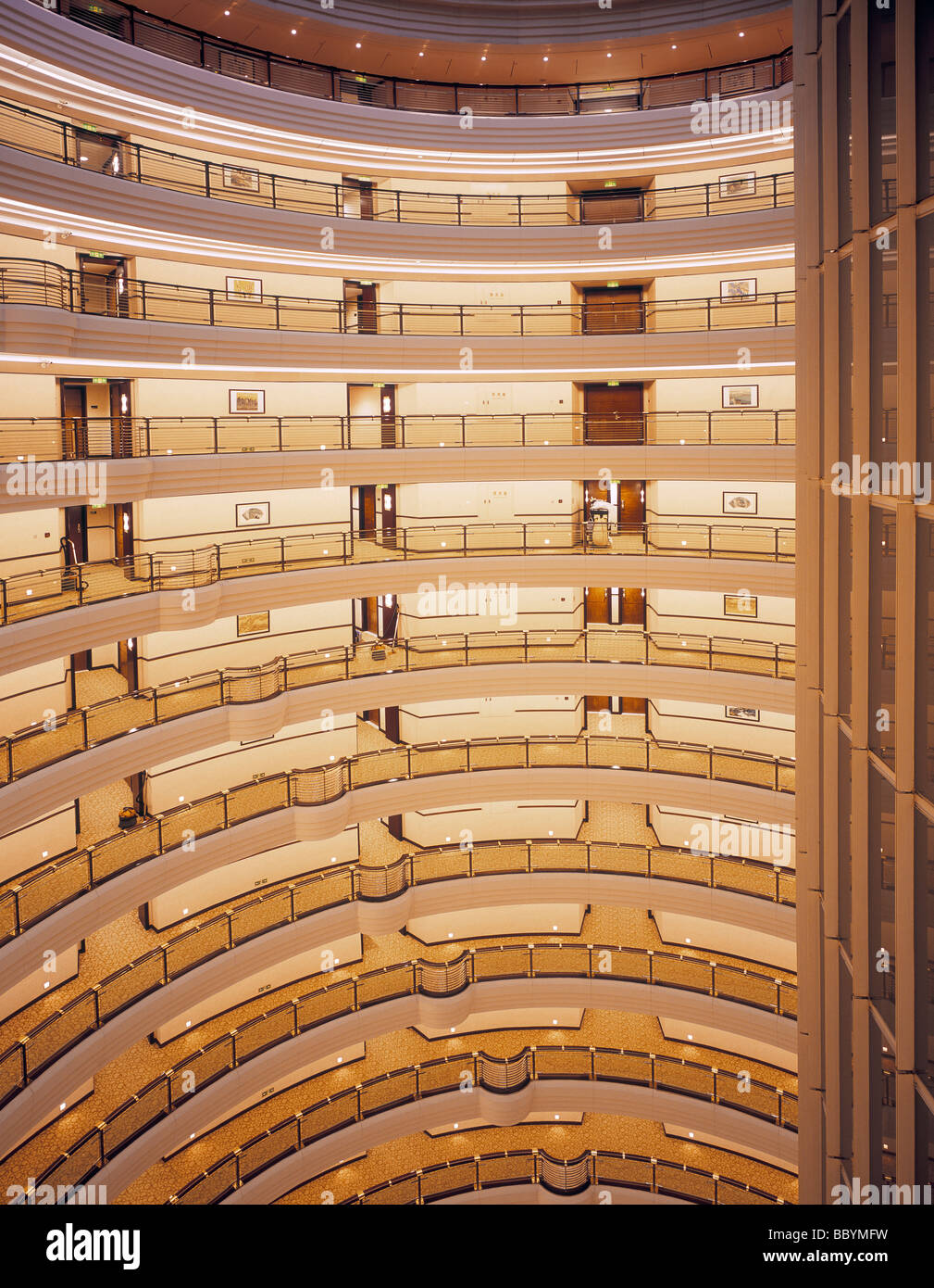 Magical atrium of the Grand Hyatt Hotel, Jin Mao Tower, Shanghai, China ...