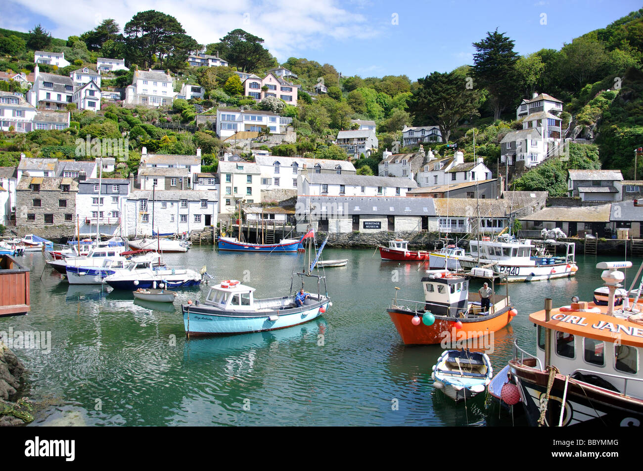 Harbour view, Polperro, Cornwall, England, United Kingdom Stock Photo ...