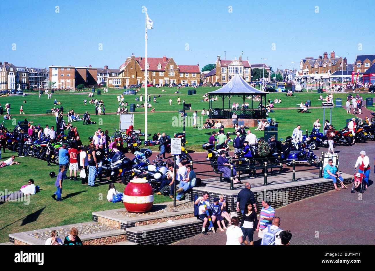 Motorbikes motorcycles bikes English seaside coastal holiday resort The ...