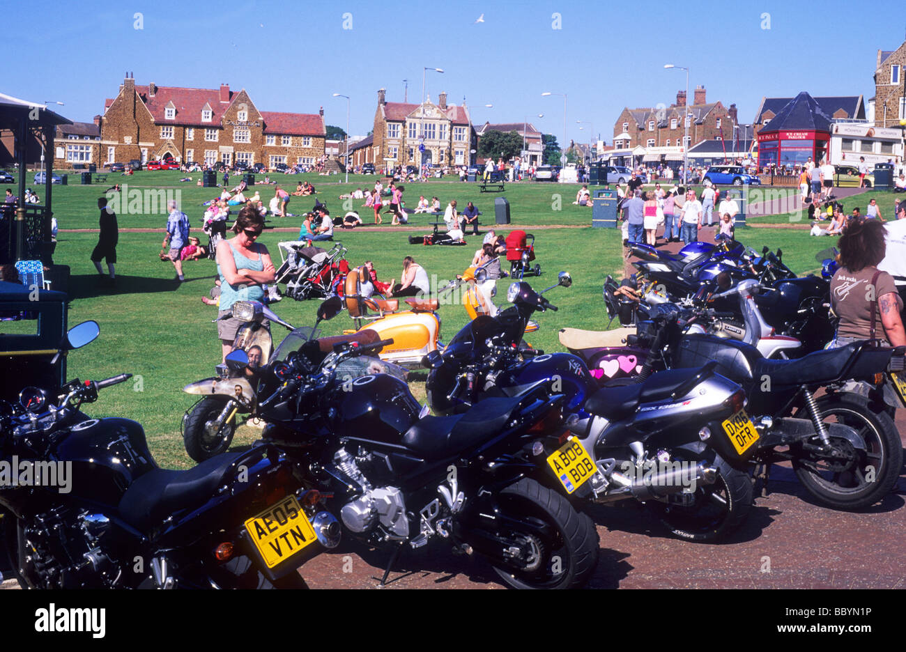 Motorbikes motorcycles bikes English seaside coastal holiday resort The ...