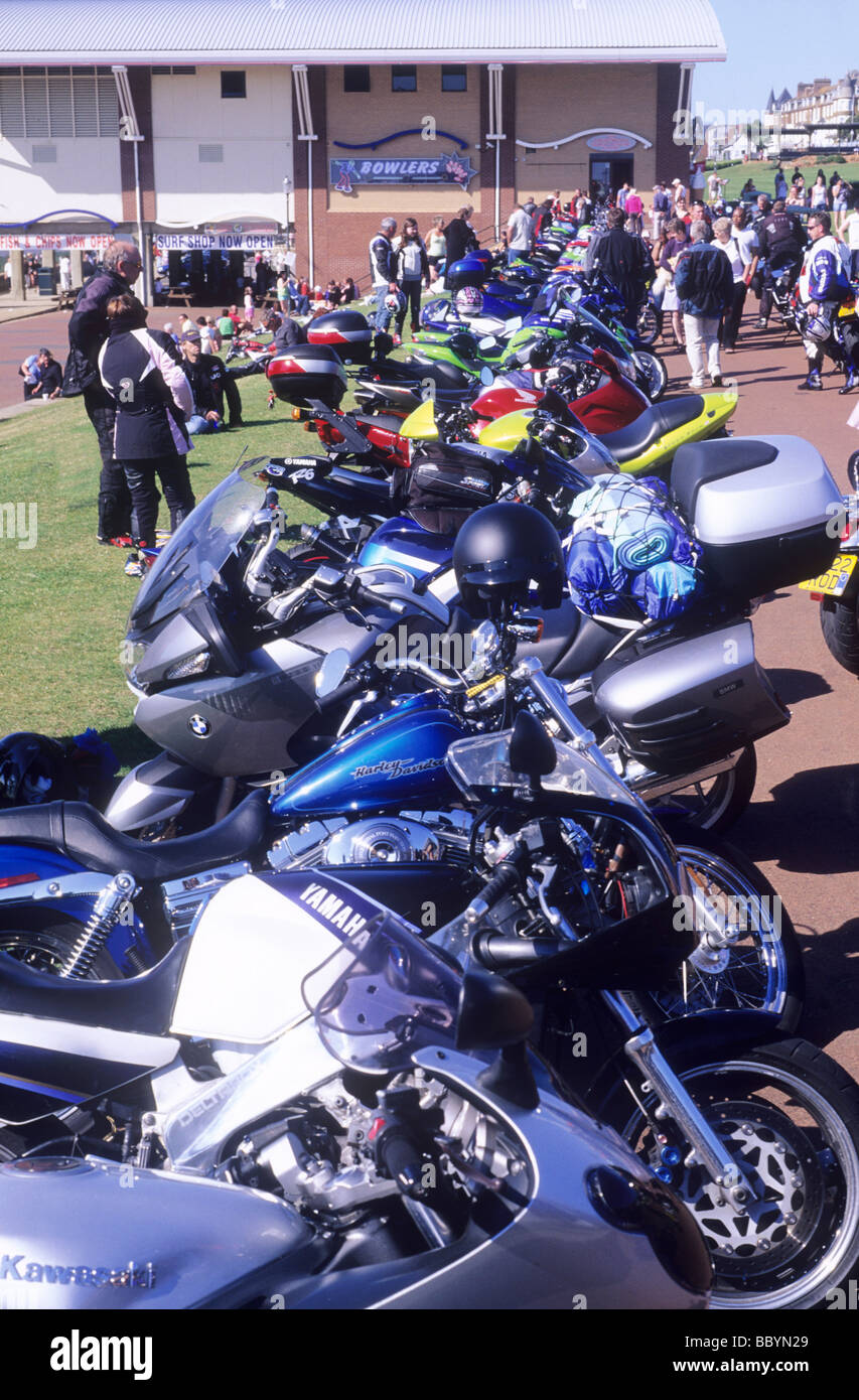 Motorbikes motorcycles bikes English seaside coastal holiday resort The ...