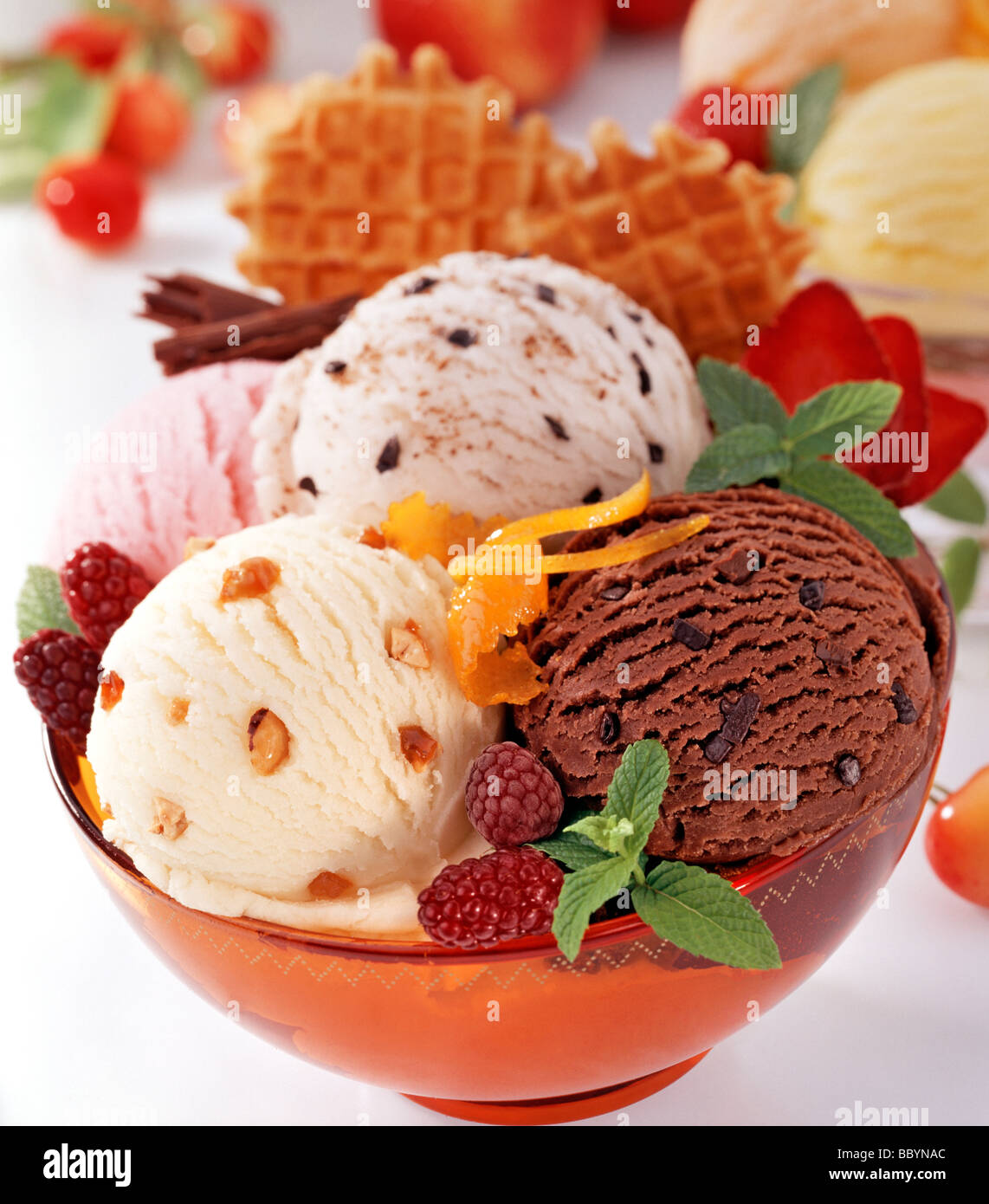 Ice cream composition Stock Photo - Alamy