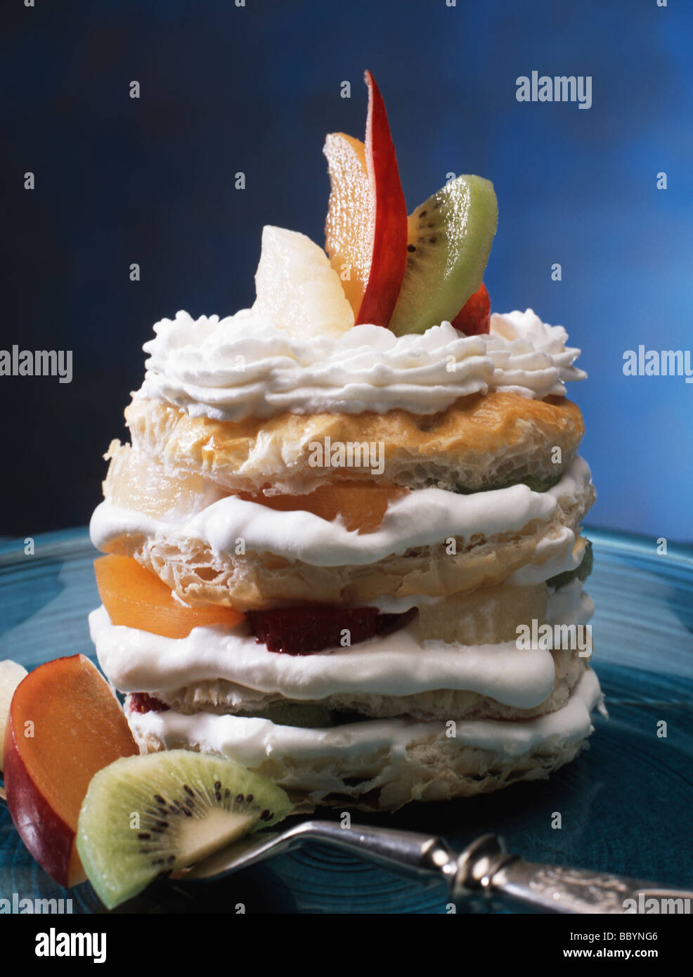 Mille-feuille with fruits Stock Photo - Alamy