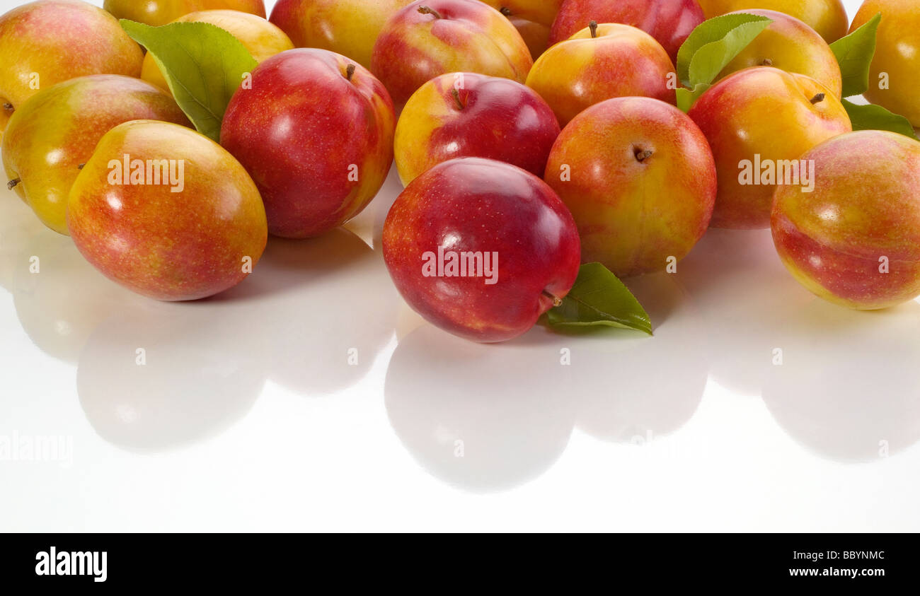 Red and yellow plums hi-res stock photography and images - Alamy