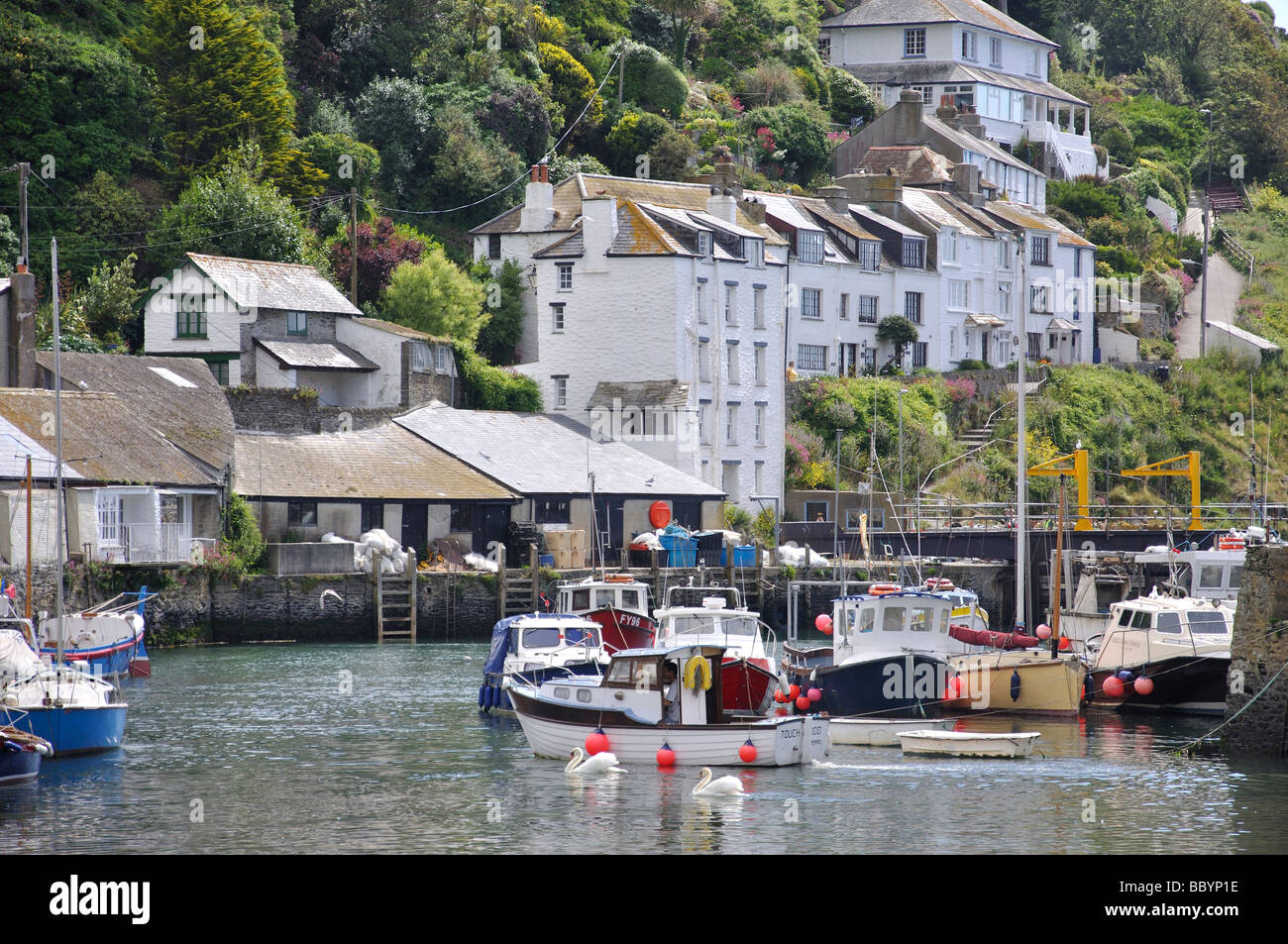 Harbour view, Polperro, Cornwall, England, United Kingdom Stock Photo ...