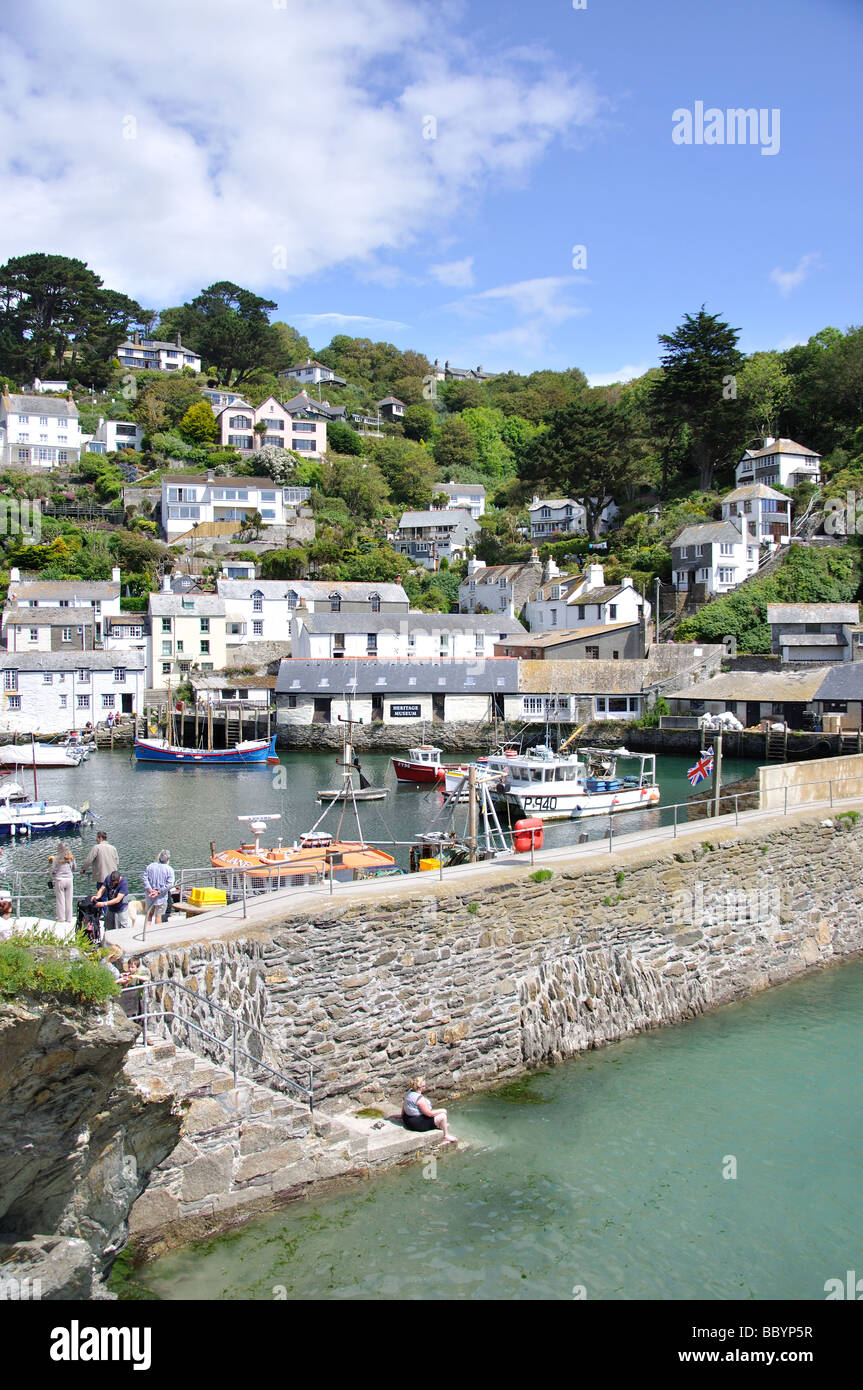 Harbour view, Polperro, Cornwall, England, United Kingdom Stock Photo ...