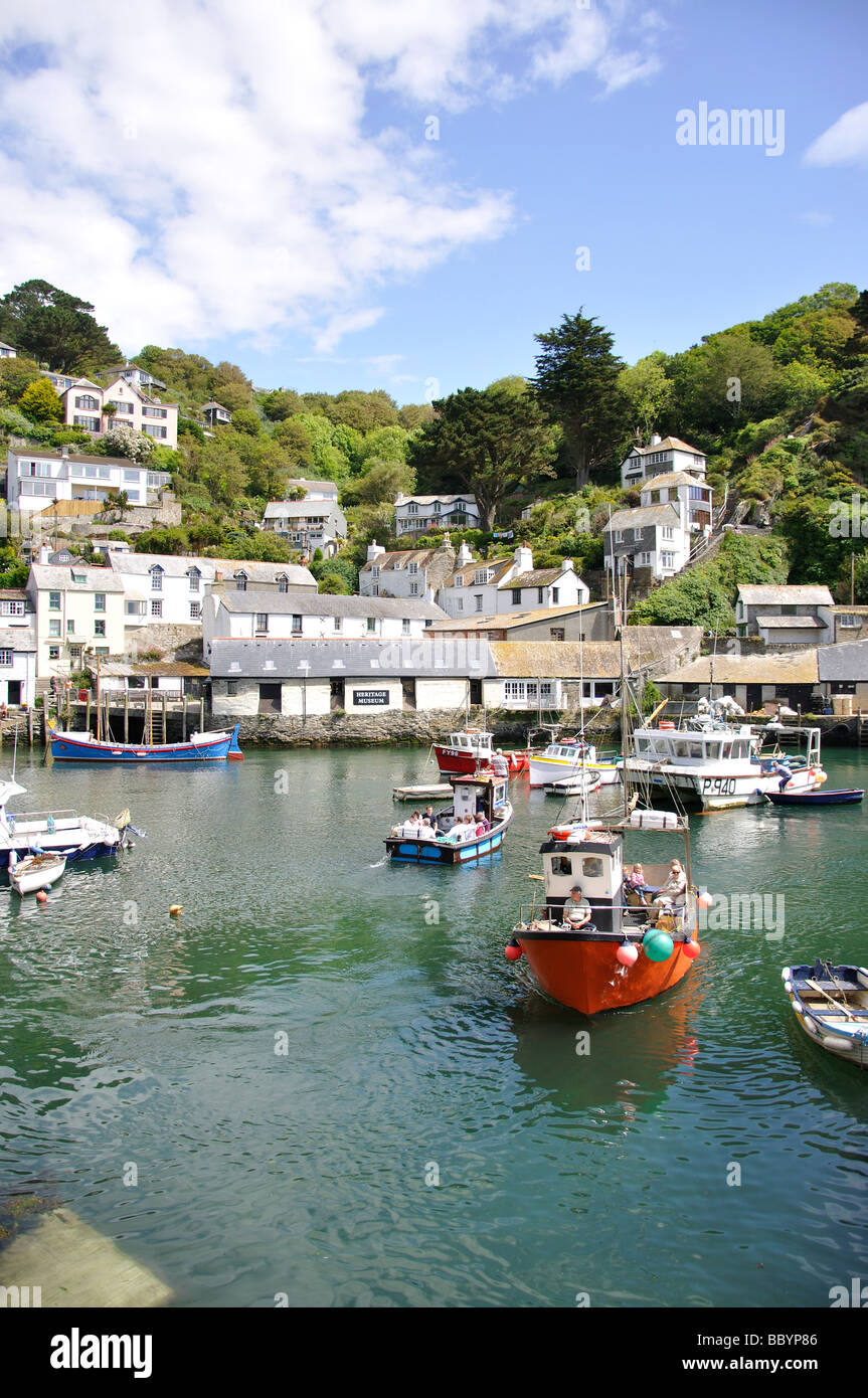 Harbour view, Polperro, Cornwall, England, United Kingdom Stock Photo ...