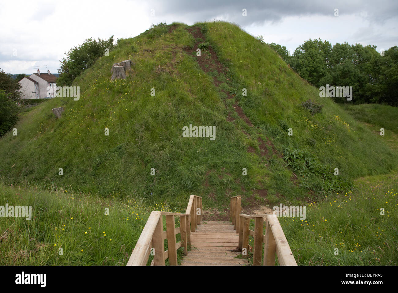 harryville motte viewed from the bailey 12th century earthwork ...